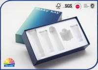 China Glossy Paper Cardboard Box Cosmetic Gift Set Package With Tray for sale