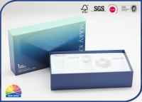 China Glossy Paper Cardboard Box Cosmetic Gift Set Package With Tray for sale