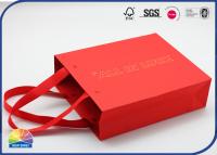 China New Year Festival Gift Package Red Paper Bag Customized Gold Stamping for sale