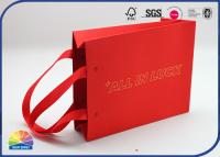 China New Year Festival Gift Package Red Paper Bag Customized Gold Stamping for sale