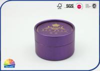 China Purple Printed Custom Craft Tube With Special Desigm Luxury Hot Stamping Packaging for sale