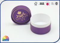 China Purple Printed Custom Craft Tube With Special Desigm Luxury Hot Stamping Packaging for sale