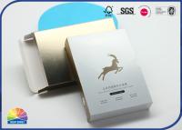 China Embossed Logo Folding Sliding Gold Paper Box Facial Mask Packaging for sale