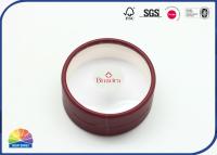 China Visible Plastic Lid Round Paper Gift Box Powder Puff Package for sale
