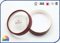 China Visible Plastic Lid Round Paper Gift Box Powder Puff Package for sale