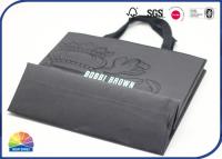China Black Kraft Paper Shopping Stand Up Bag White Logo Glossy UV Design for sale