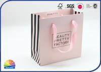 China Custom Color Luxury Printed Paper Shopping Gift Bags With Nylon Handle Ropes for sale