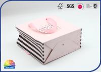 China Custom Color Luxury Printed Paper Shopping Gift Bags With Nylon Handle Ropes for sale