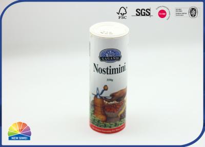 China Cardboard Composite Paper Tube For Spice Storage Seasoning Cans With Shaker for sale