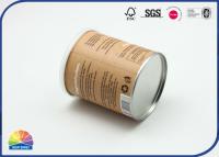 China Rolled Edge Packaging Composite Paper Tube Metal Tin Cylinder With Insert Plastic Lid for sale