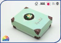China Brooch Gift Paper Packaging Box Custom Logo Print With Sponge Insert for sale