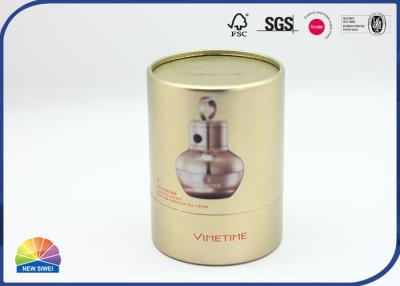 China Matte Lamination Paper Packaging Tube Gold Hotstamping For Luxury Product for sale