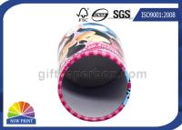 China CMYK Printing Rolled Edge Hemming Paper Cylinder Containers For Pen Brush for sale