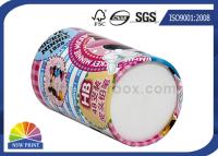 China CMYK Printing Rolled Edge Hemming Paper Cylinder Containers For Pen Brush for sale