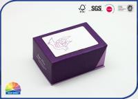 China Purple CMYK Paper Packaging Gift Box Matte Lamination Hot Stamping Custom for sale