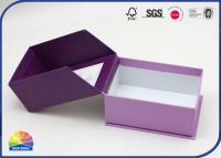 China Purple CMYK Paper Packaging Gift Box Matte Lamination Hot Stamping Custom for sale