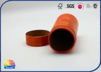 China Orange Special Paper Packaging Tube With Embossing God Hot Stamping Printing for sale