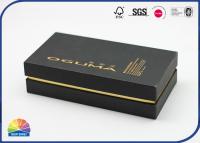 China Black Gift Paper Rigid Shoulder Box Phone Package Velvet EVA Insert for sale