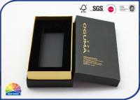 China Black Gift Paper Rigid Shoulder Box Phone Package Velvet EVA Insert for sale
