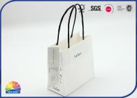 China Stand Up White Kraft Paper Gift Bag With Handles Jewelry Package for sale
