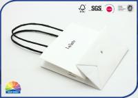 China Stand Up White Kraft Paper Gift Bag With Handles Jewelry Package for sale
