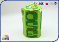 China Polygon Structure Corrugated Paper Box Green Color Matte Lamination for sale