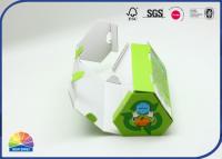China Polygon Structure Corrugated Paper Box Green Color Matte Lamination for sale