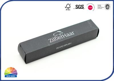 China White Printed Logo Black Kraft Paper Folding Carton Box For Lipstick Package for sale