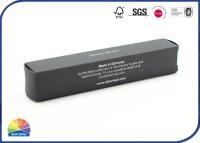 China White Printed Logo Black Kraft Paper Folding Carton Box For Lipstick Package for sale