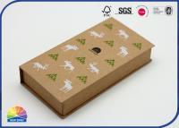 China Red Color Hinged Lid Gift Box New Year Gift Paper Packaging Custom Printed for sale