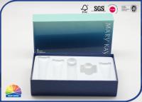 China Custom Printing Paper Gift Box Special Eco Friendly Blue With PET Foam for sale