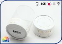 China Cylinder Printed Paper Lid Visible Plastic Tube Wedding Candies Package for sale