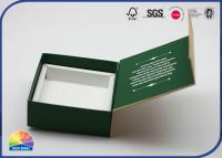 China Dog Green Paper Hinged Lid Gift Box Matte Lamination Pantone Color for sale