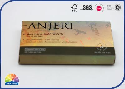 China Brown Silver Paper Folding Gift Box With 4C Print Matte Lamination for sale