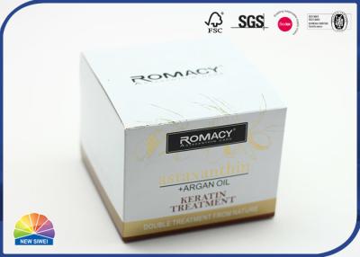 China Lock Bottom Folding Carton Box Gold Paper UV White Printed Embossed Logo for sale