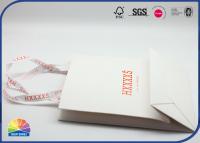 China White Paper Shopping Bags With Handles Pantone Printed Inside for sale