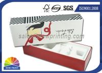 China Luxury Paper Gift Box Cosmetic Rigid Cardboard Box With Flocking Plastic Blister for sale