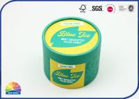 China Green Round Paper Packaging Tube Matte Lamination Candy Tube for sale