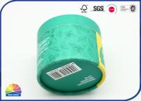 China Green Round Paper Packaging Tube Matte Lamination Candy Tube for sale