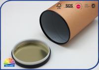 China Herbal Composite Paper Tube Packaging Canister With Metal Lid Recycle Paper Core for sale