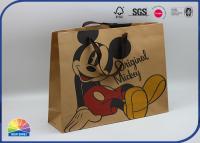 China 190gsm Kraft Paper Shopping Bags With Embossing UV Coating For Promotions Gifts for sale