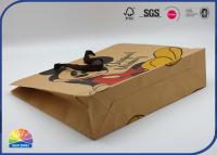 China 190gsm Kraft Paper Shopping Bags With Embossing UV Coating For Promotions Gifts for sale