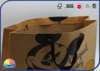 China 190gsm Kraft Paper Shopping Bags With Embossing UV Coating For Promotions Gifts for sale