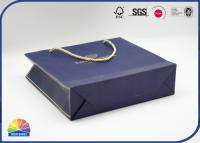 China Personalized Paper Gift Bag With Ribbon Handle CMYK Custom Print Coated Paper Bags for sale