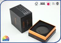 China Black Paper Gift Box EVA Foam Eco Friendly Matte Lamination Embossing Gold Hot Stamping for sale