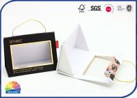 China Magnetic Closure Triangle Paper Packaging Boxes PET Visible Window for sale