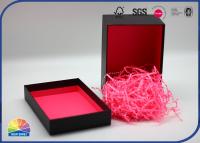 China Smooth PU Leather Finished Jewelry Paper Gift Box With Lids Recyclable Red Color for sale