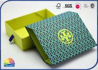 China 1200gsm Cardboard Printed Slide Drawer Box Package Ribbon Handle for sale