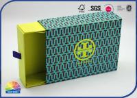 China 1200gsm Cardboard Printed Slide Drawer Box Package Ribbon Handle for sale
