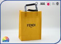 China Durable White Kraft Paper Shopping Bags with Cotton Handle Bespoke Carrier Bags for sale